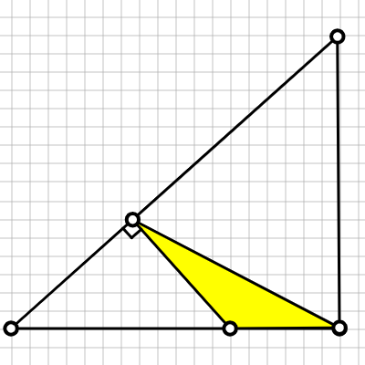 Yellow Triangle Area = 18 | Desmos