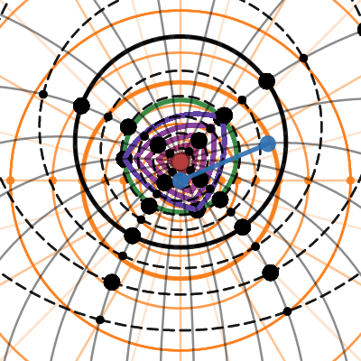 Polygons in stereographic projection of sphere | Desmos