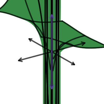 Complex sine of natural logarithm Riemann surface | Desmos