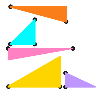 Triangles (with set angles for trigonometry trig) | Desmos