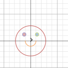smiley face | Desmos