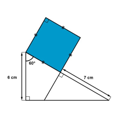 Blue Area = 25 Square cm | Desmos