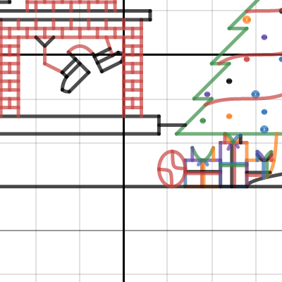 Christmas Scene for Pre Calc | Desmos