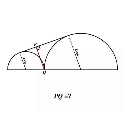 PQ = 16/3 = 5.33333333333 | Desmos