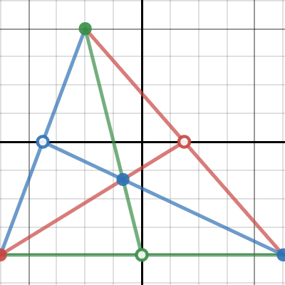 Trekanter og medianer | Desmos
