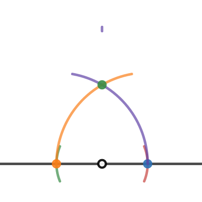 construct a perpendicular at a point | Desmos