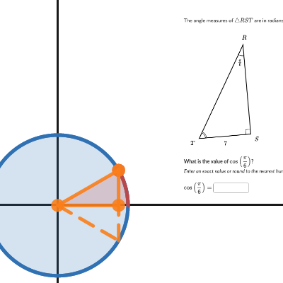 12.4.a Trig values of π/6, π/4, and π/3 | Desmos