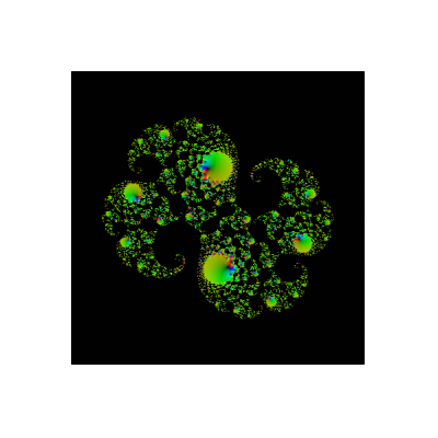 Rotated Julia set, 125 iterations | Desmos