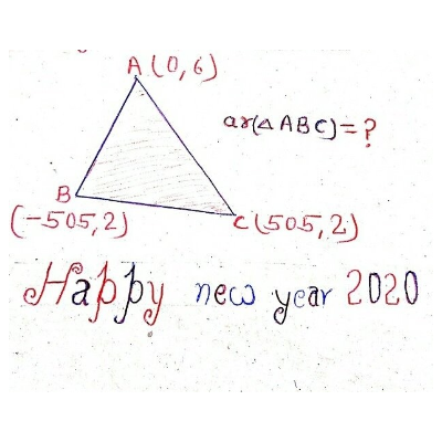 Triangle Area = 2020 | Desmos