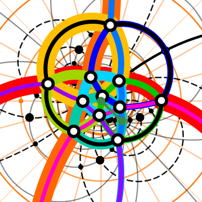 Regular great dodecahedron as spherical tiling, stereographic ...