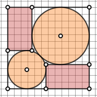 Red Area = 46 | Desmos