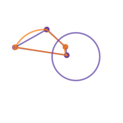 quadrilateral reflection in a circle | Desmos