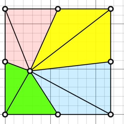 Yellow = 46 Square Units | Desmos