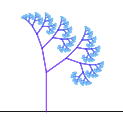 Fractal tree v2 | Desmos