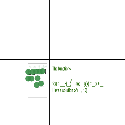 Open Middle: System of linear and exponential equations | Desmos