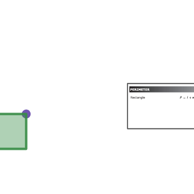 Perimeter: Rectangle l+w+l+w | Desmos