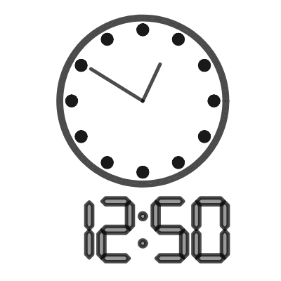 Clock - Analogue and Digital | Desmos