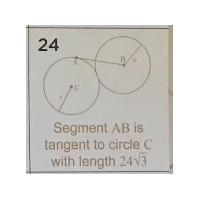 X = Radius = 24 | Desmos