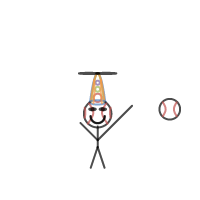 baseball Face Man with Cool Propeller Hat! Throwing Baseball | Desmos