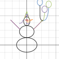 Snowman with ballons | Desmos