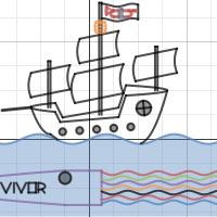 Trumpet Ship w/monster | Desmos
