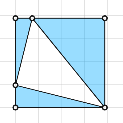 Blue Area = 154 / 17 | Desmos