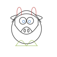 CONIC DESIGN COW or pig whatever it looks like more | Desmos