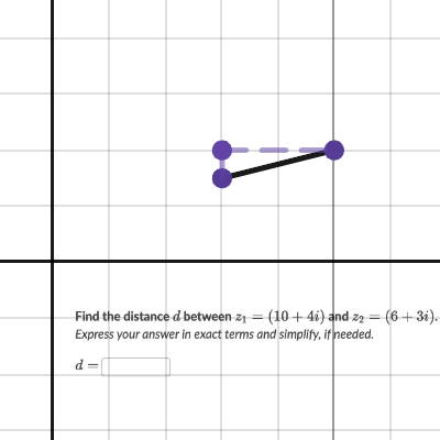 12.3 Distance of Complex Numbers | Desmos