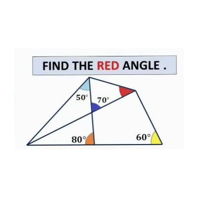 Red Angle = 180-70-X = 40 | Desmos