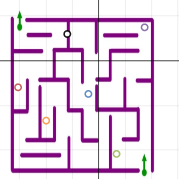 Use only vertical and horizontal lines MAZE | Desmos
