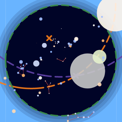 Stereographic projection of Earth's night sky | Desmos