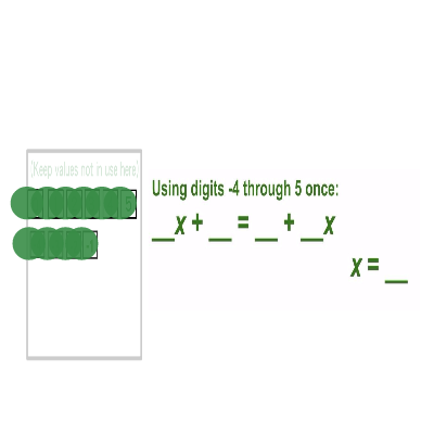 Open Middle: Solving two step equations | Desmos