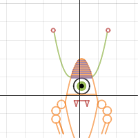 Alien wearing hat(improved) | Desmos