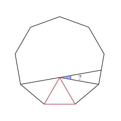 Missing Angle X = 20°| Desmos