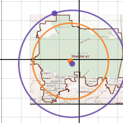 Reock or Polsby-Popper with district map | Desmos