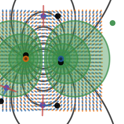 Electrostatic Vector Field Map and lines (analytic 2 charges) - Campo ...