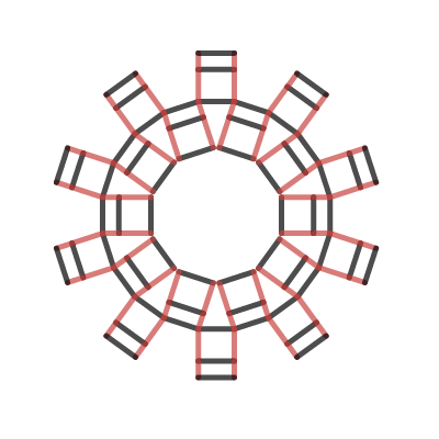 Polygon of rotating cubes | Desmos