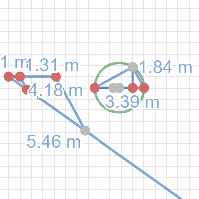 Geometric construction of ab, a/b, and sqrt(a) | Desmos